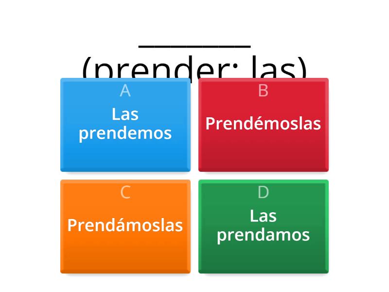Mandatos de nosotros- with pronouns - Quiz