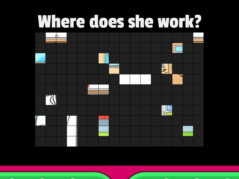 Where does she work? - Image quiz