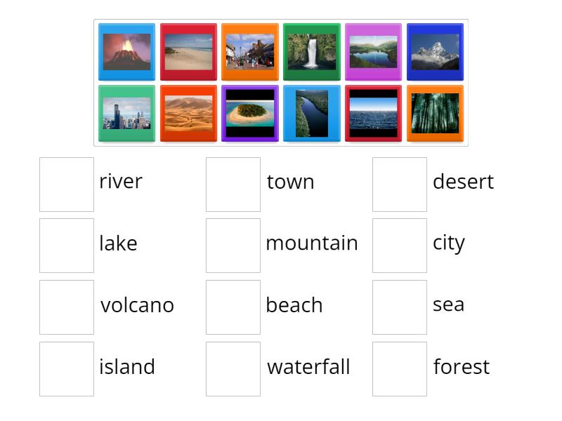 Go Getter 2 Unit 4 Geographical features - Match up