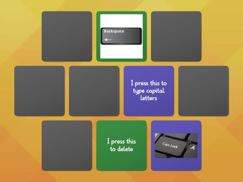 Computer Keyboard-Keys - Matching pairs