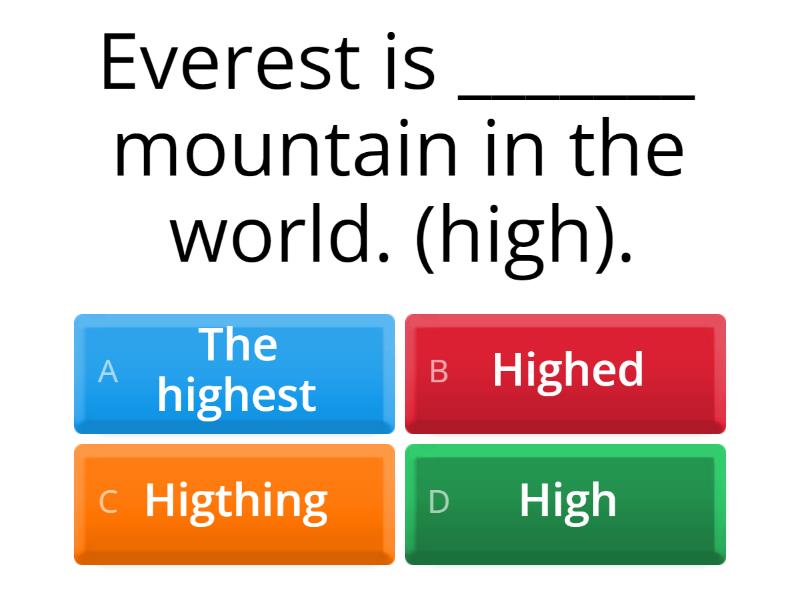 Superlative - Cuestionario