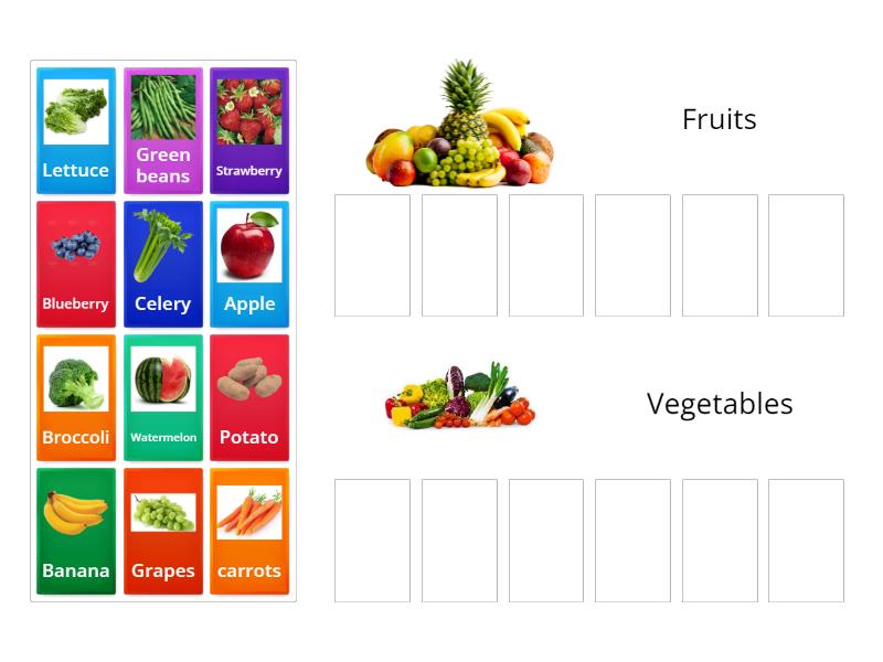 Fruits vs Vegetables - Group sort