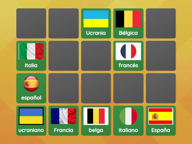 Gentilicios del mundo - Parejas