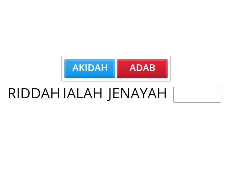 RIDDAH - Complete the sentence