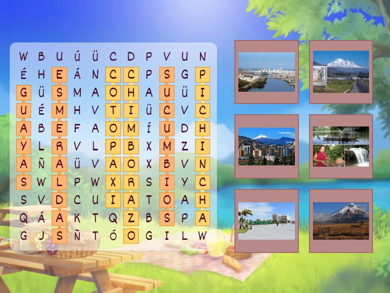 PROVINCIAS DEL ECUADOR - Wordsearch
