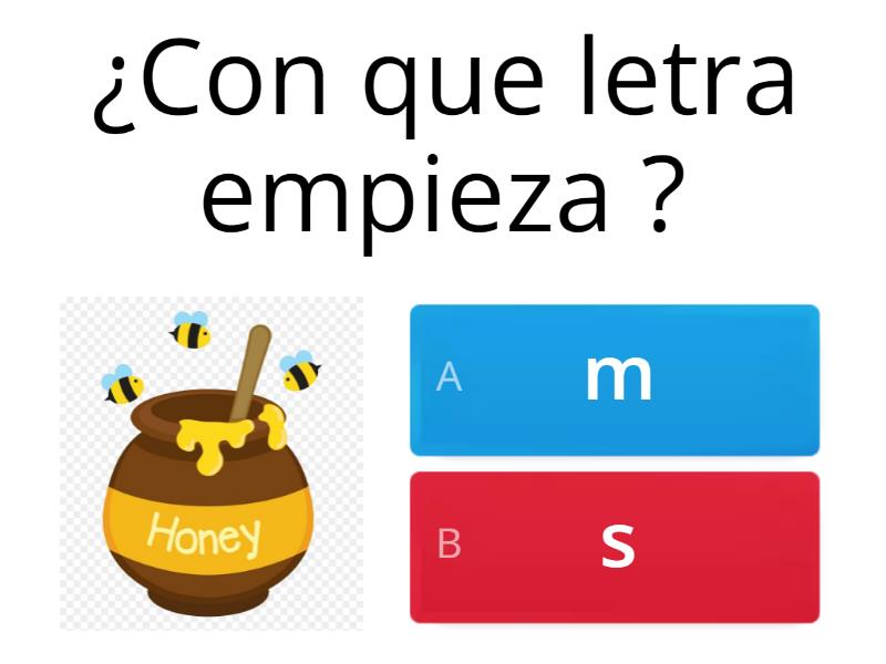 Con que letra empiezan. (letra inicial y sílaba) - Cuestionario