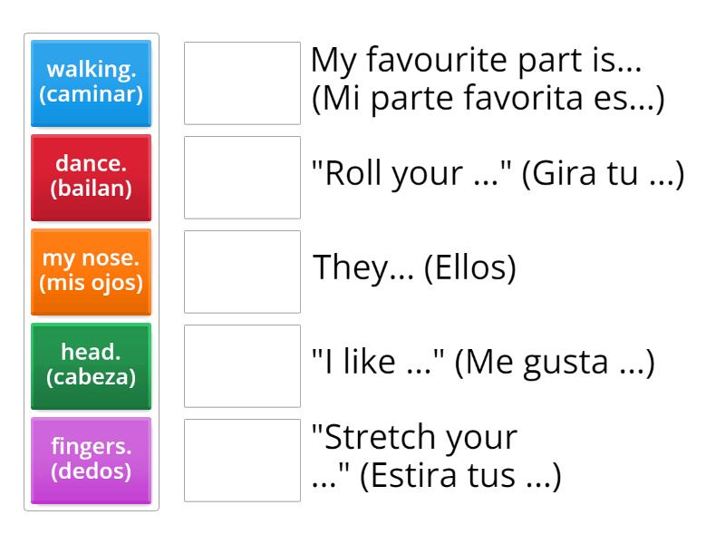 Doing exercise. - Match up