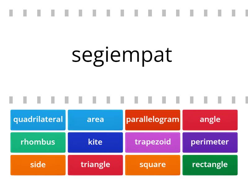 quadrilaterals - Find the match