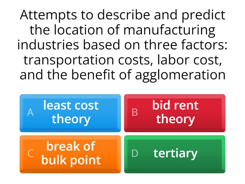 APHG Unit 7 Vocabulary - Quiz