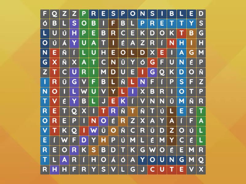 Describing people - Sopa de letras