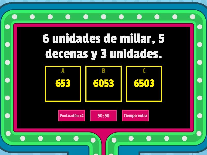 Cuadro de orden 2° - Gameshow quiz