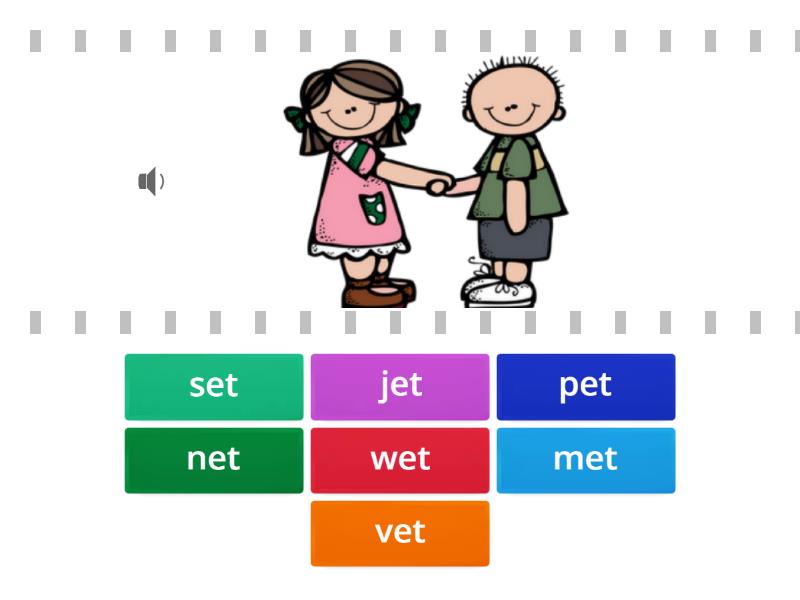 et Word Family with audio - Find the match