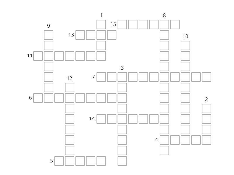 sustantivos 1º ESO - Crucigrama