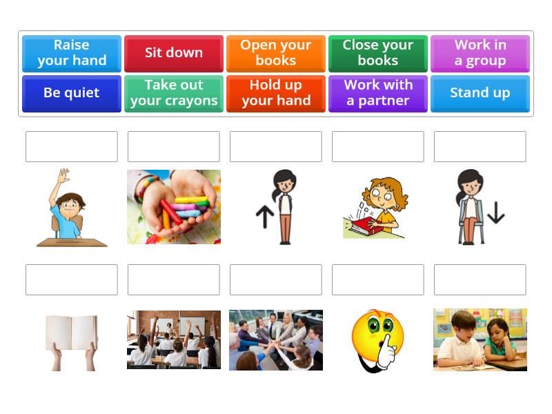 Classroom Language - Match up