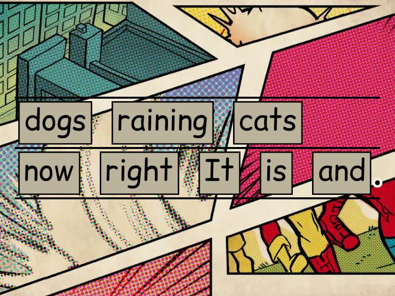 Present continuous (weather) - Unjumble