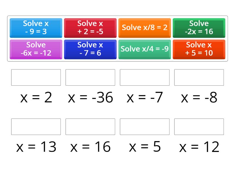 solving-one-step-equations-match-up