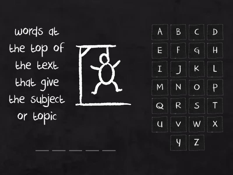 Informational Text terms - Hangman