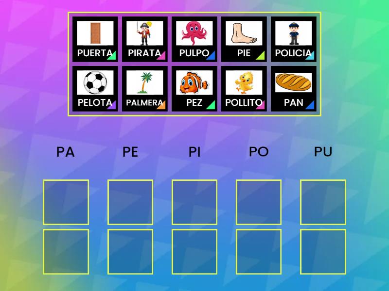 LA LETRA P - Group sort