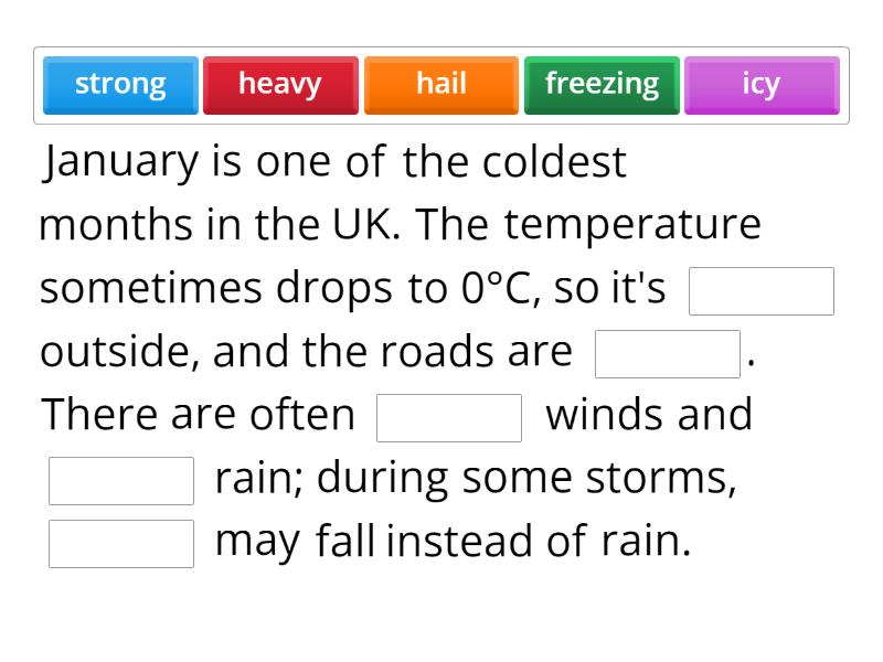 Complete the paragraphs with the words in each list. - Complete the ...