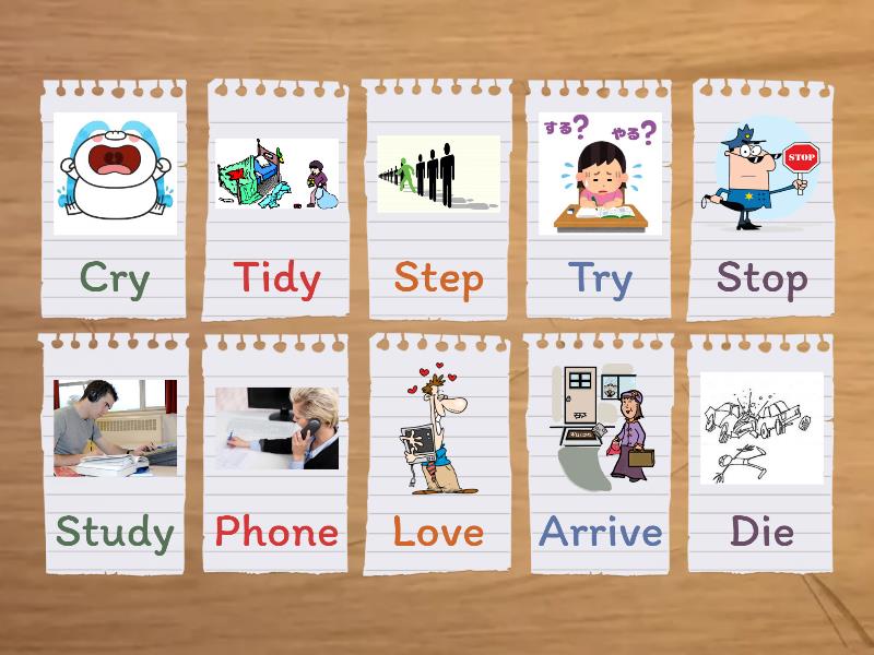 Spelling rules for past simple form verbs - Flip tiles