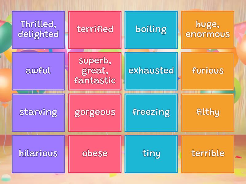 unit 1 B base strong adj EX very - Flip tiles