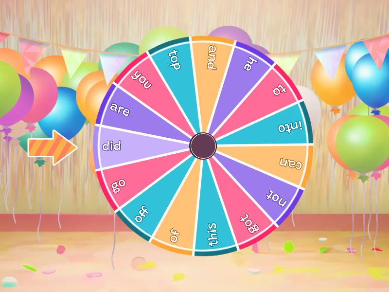 T1W6-10 High Frequency Words - Spin the wheel