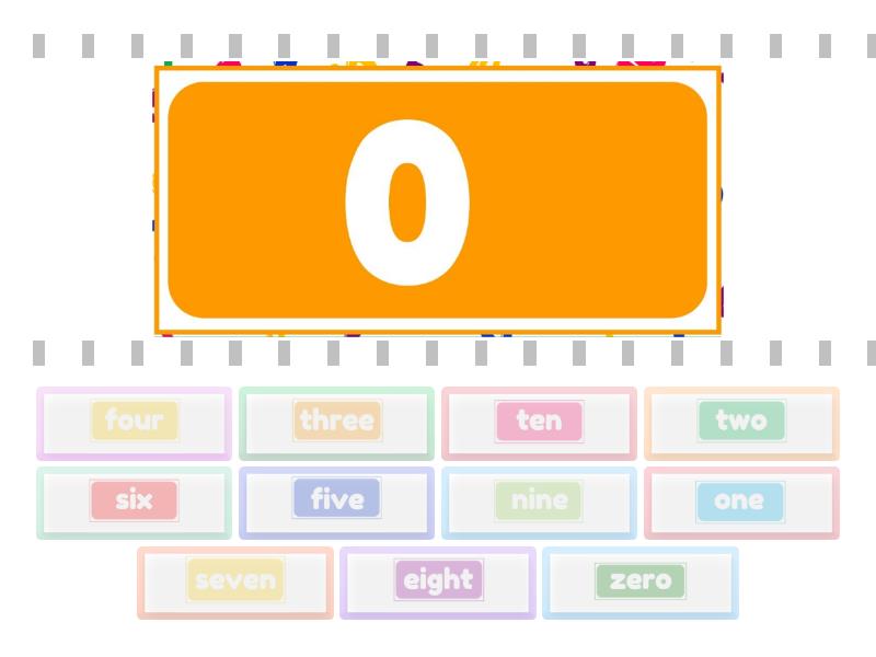 Numbers 0-10 - Find the match