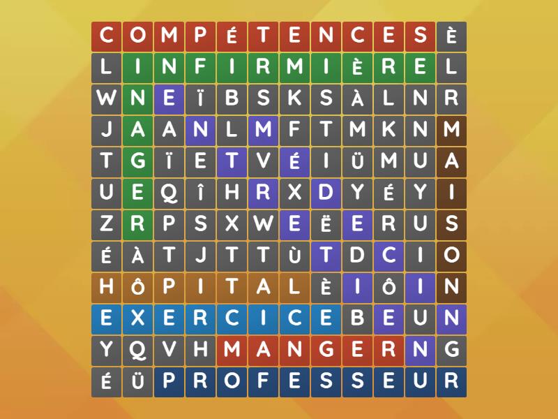 Grade 8 French- Dec 2024 pt - Wordsearch