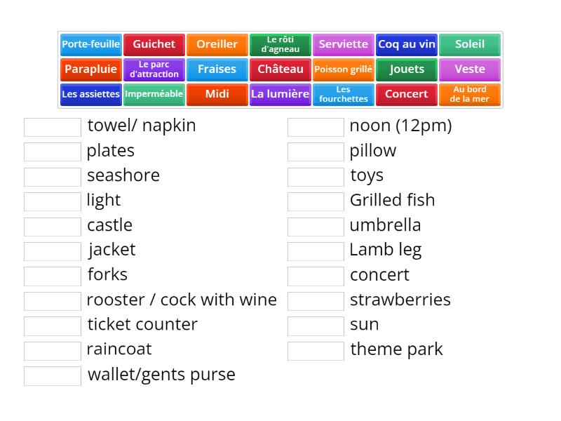 Key words - Match up