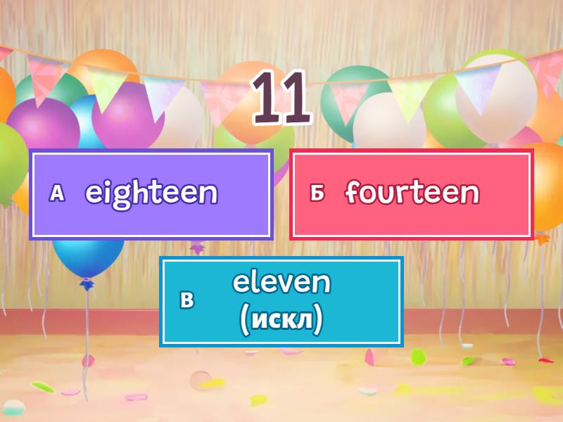 Numbers 11-19 letters - Quiz