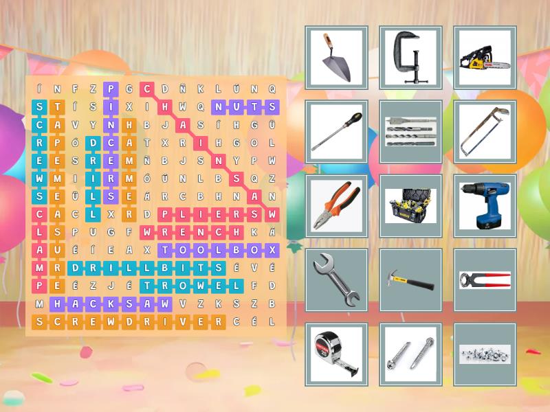 Hand tools 3 - Sopa de letras