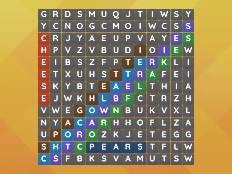 Marbles 1 - Unit 7 - Wordsearch