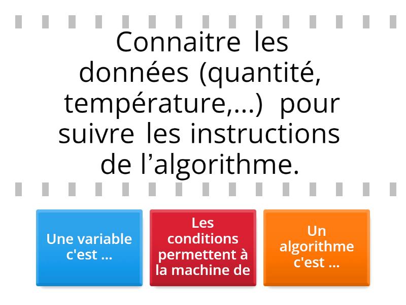 Algorithme : vocabulaire - Find the match
