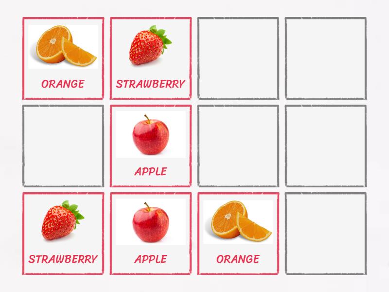FRUIT MEMORY GAME - Matching pairs