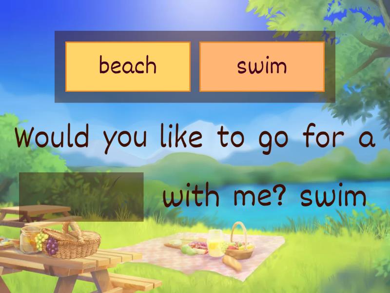 Summer holidays - Complete the sentence