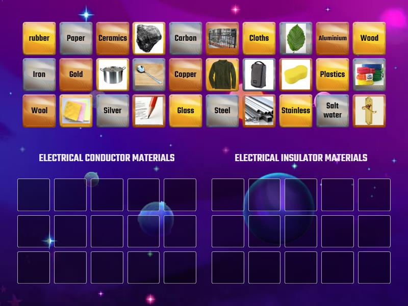 Electrical Conductor and Insulator - Group sort