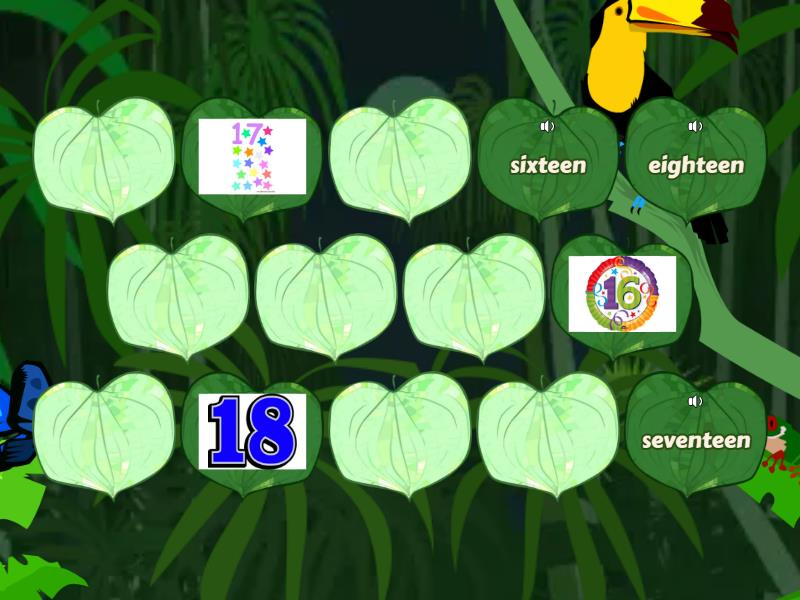 Numbers 16-20 - Matching pairs