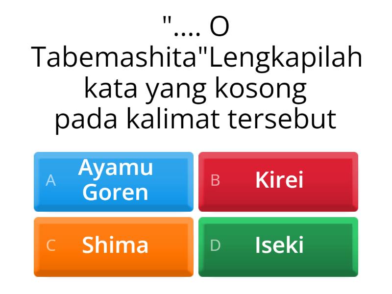 Soal Bahasa Jepang - Quiz