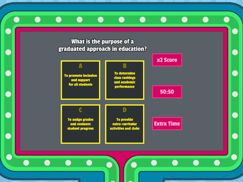 GRADUATED APPROACH - Gameshow quiz