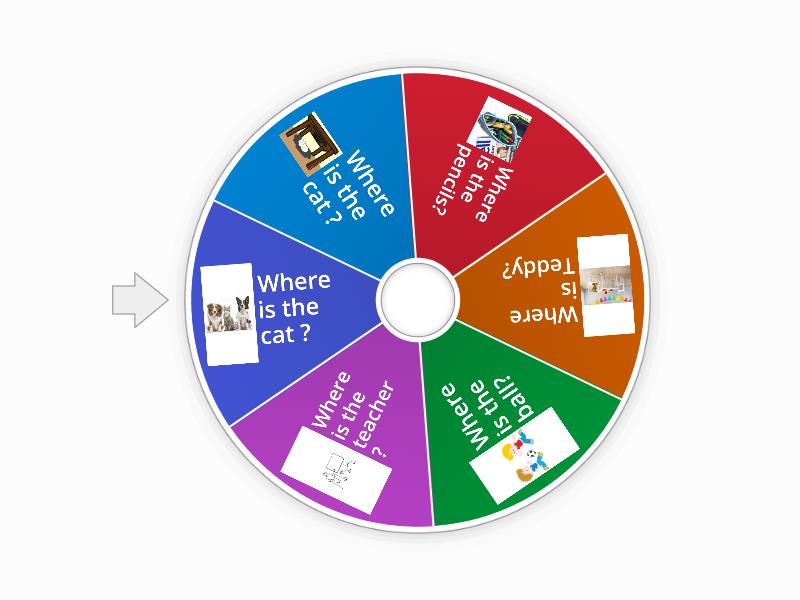 Prepositions - Spin the wheel
