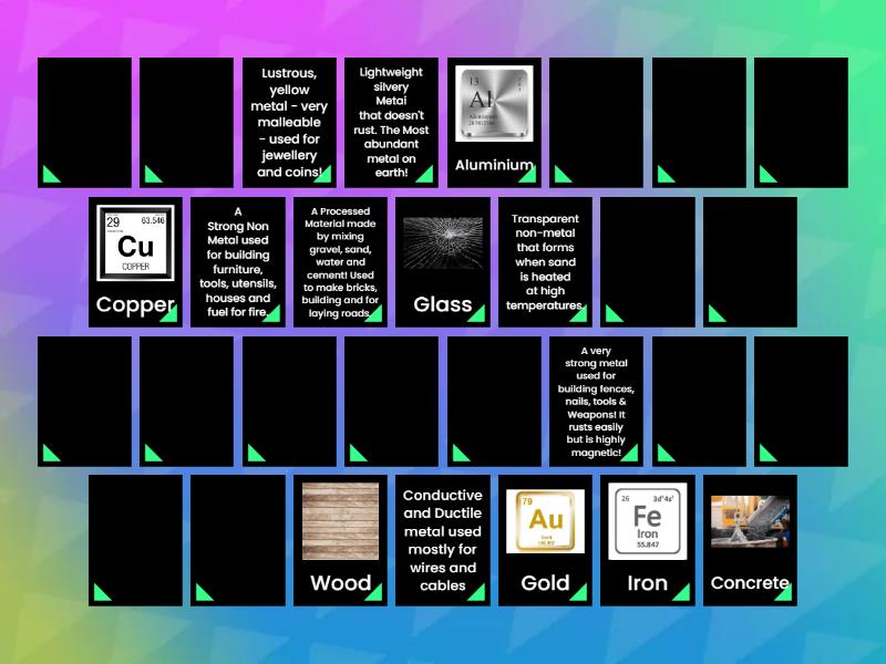Identifying Materials - ! - Matching pairs