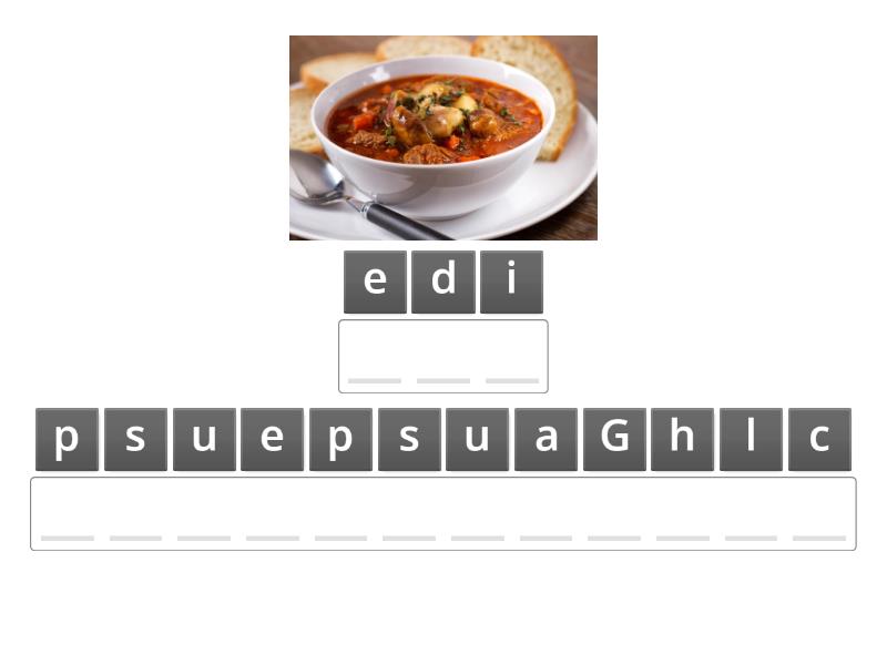 Lebensmittel wir neu A1 was isst du in der Pause - Anagram