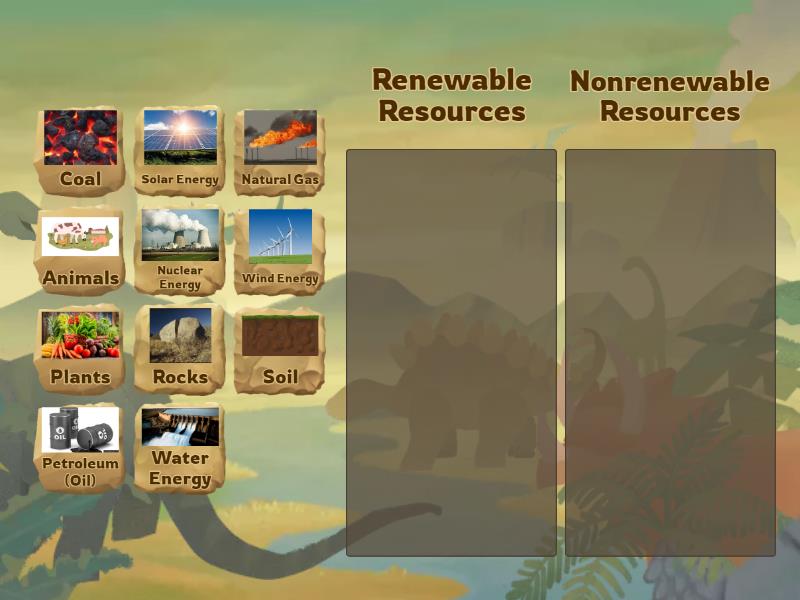 Renewable and Nonrenewable Energy Resources Sort - Group sort