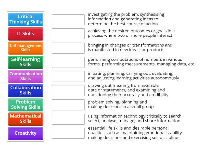 Generic Skills - Match up