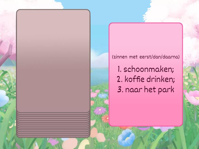 Spreken les 10 instructies 2 (eerst/daarna/dan, ten slotte) - Speaking ...