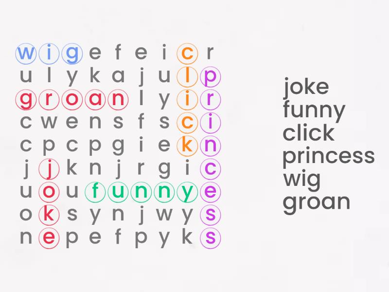 The Laughing Princess - ORT [Sight Words] - Wordsearch