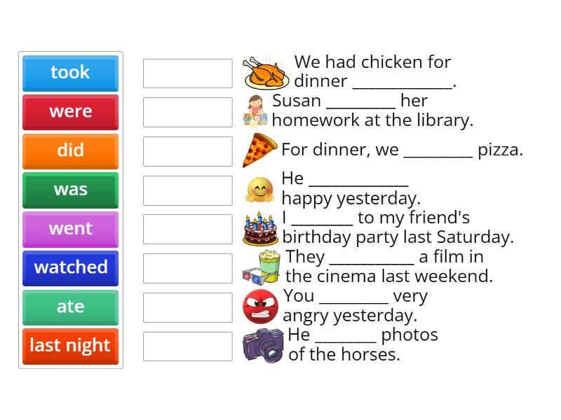 Past simple - Match up