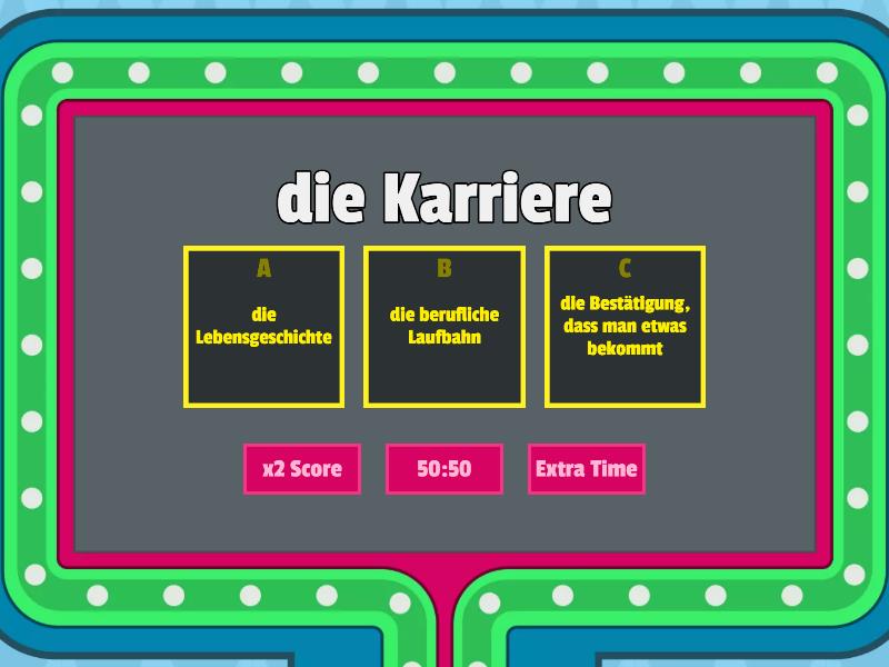 Wiederholung -B1/ Wortschatz - Gameshow quiz