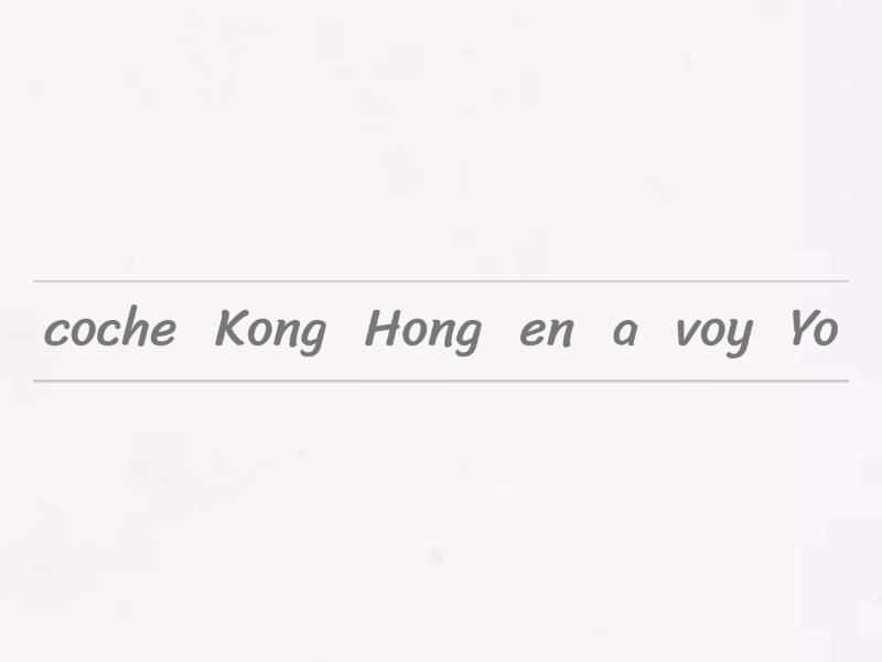 Adonde vas y como vas - Reordenar