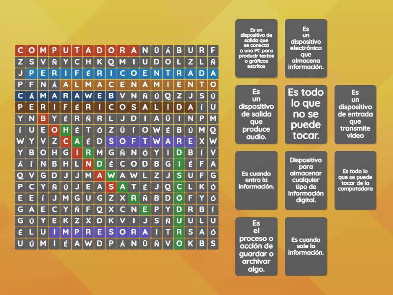 Alfabetización digital - Sopa de letras